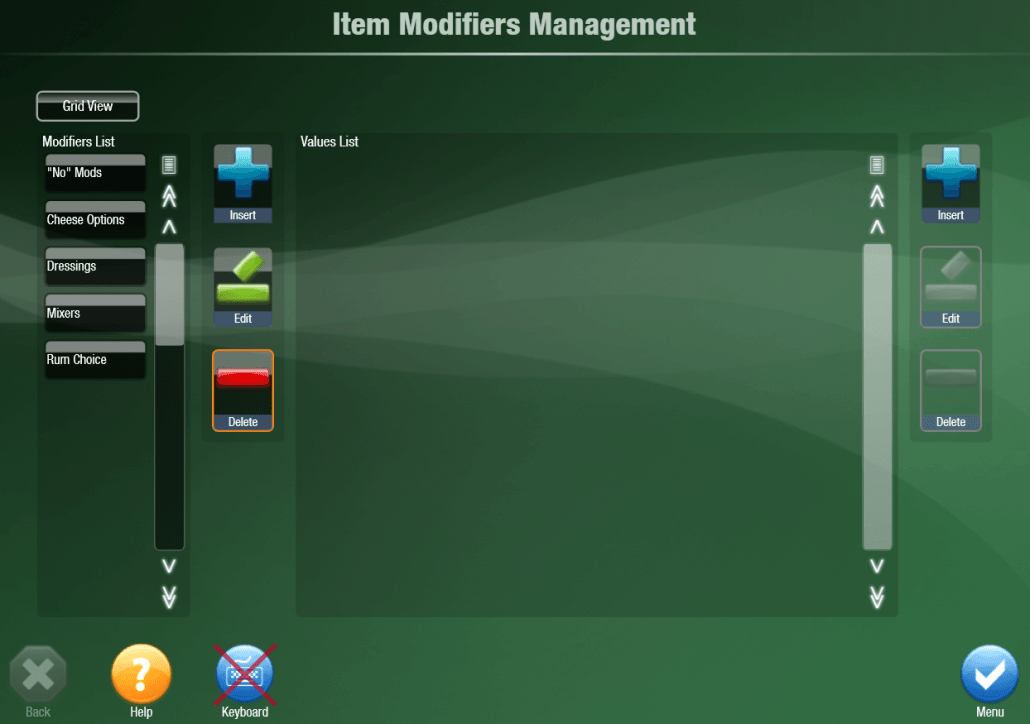Setting up Modifiers - Mynt