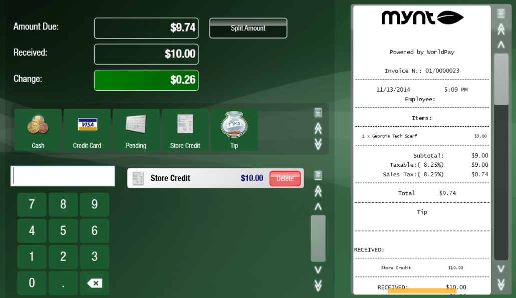 Using Store Credit - Mynt